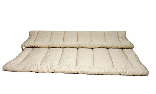 Sleep & Beyond 76 by 80-Inch Organic Merino Wool Mattress Topper, King, Ivory