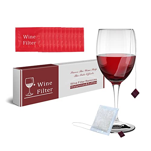Wine Sulfite Filter To Remove Sulfite And Histamine, Eliminate Headaches, Reduce Wine Allergies(12 Pack)