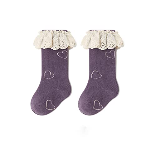 Cold-Proof Boy Girls Toddlers Indoor Animals Slipper Shoes Antislip Socks Booties First Walkers Socks Big Boy (Purple, 14-24 Months)