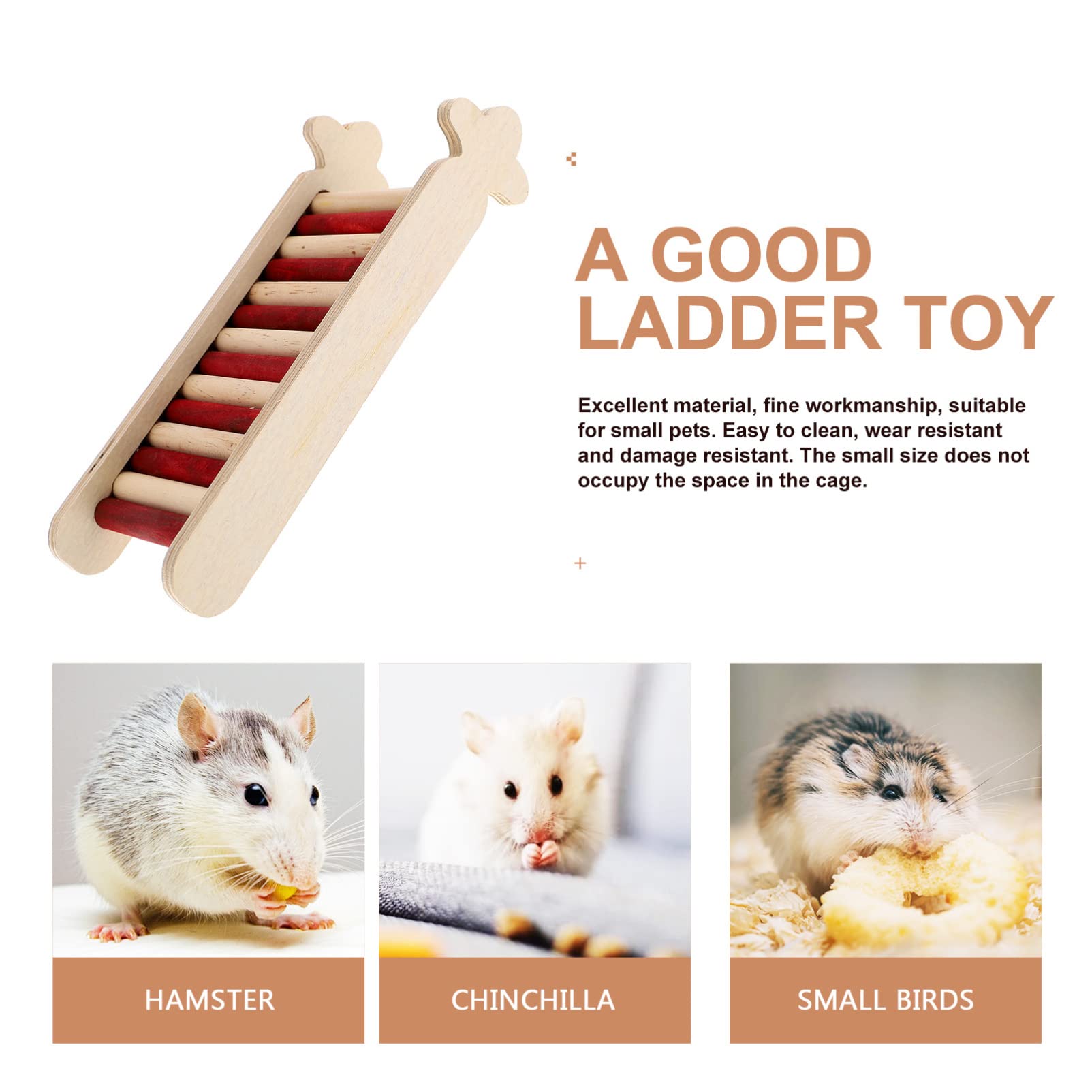Hamster Climbing Ladder Pet Ladder Toy Ladder Plaything Decorative Ladder Toy Chinchilla Ladder Interesting Hamster Ladders Decorative Hamster Ladder Hamster Accessory
