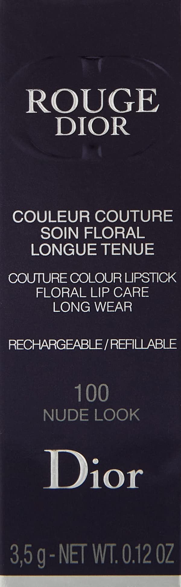Dior Rouge Lipstick Full Size (100 Nude Look (Satin) Rose)
