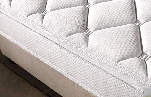 Oliver Smith - Organic Cotton - 12 Inch - Deluxe Sleep - Plush Euro Pillow Top - Cool Memory Foam & Pocket Spring Mattress - Green Foam Certified - Size - Queen