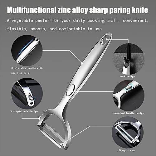 Vegetable Peeler Potato Peelers for Kitchen Y-Shaped Stainless Steel Peeler with Ergonomic Non-Slip Handle & Sharp Blade - Straight blade