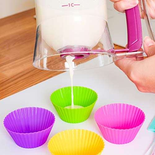 Pancake Cupcake Batter Dispenser Tool - Pancake Batter Dispenser Cupcakes Muffins & Waffles β Batter Dispenser with squeeze handle β Chuzy Chef