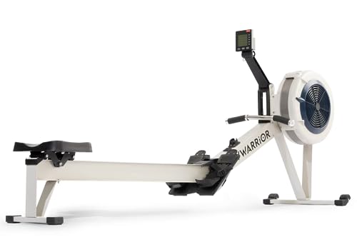 Row Warrior Air Rowing Machine | Foldable Gym-Quality Rower Machine for Home Gym | 10- Damper Levels Cardio for Full-Body Workout | for Home Use with LED-Monitor