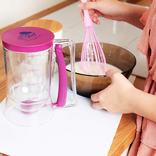 Pancake Cupcake Batter Dispenser Tool - Pancake Batter Dispenser Cupcakes Muffins & Waffles β Batter Dispenser with squeeze handle β Chuzy Chef