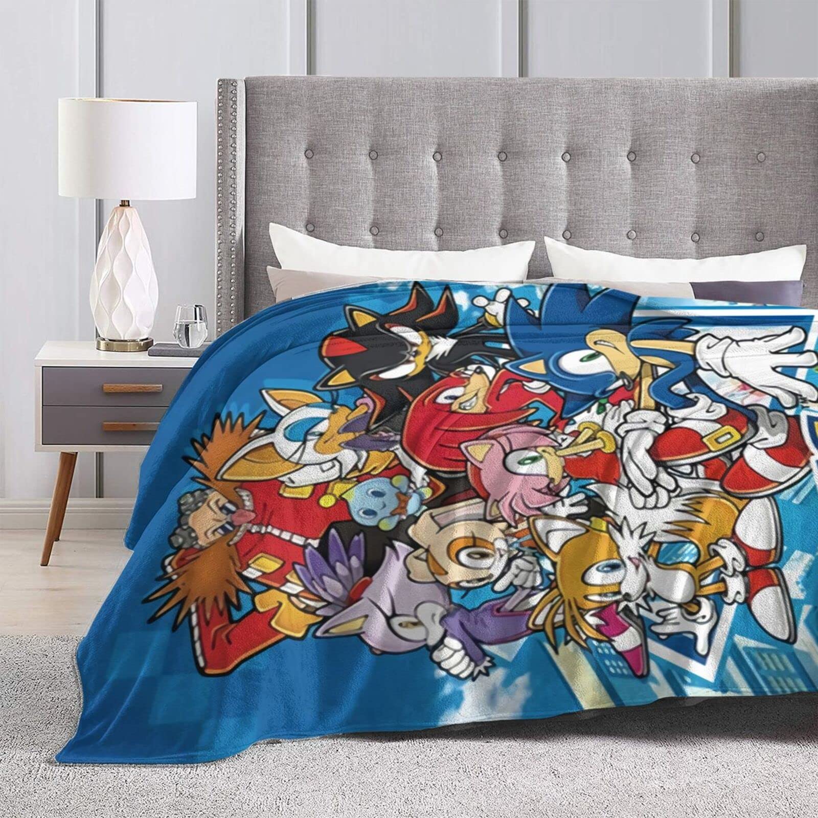 Longview Game Blanket Ultra-Soft Flannel Throw Blanket Cartoon Blankets Light Weight Bed Couch Living Room for Boys Grils 50''X40''