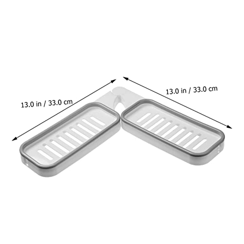 OSALADI Corner Shelf Sink Drain Rack Sink Storage Rack Wall Coner Shelf Draining Wall Shelf Bathroom Wall Shelf Bathroom Wall-Mount Rack Commodity Shelf Bathroom Finishing Rack Pp 1pc