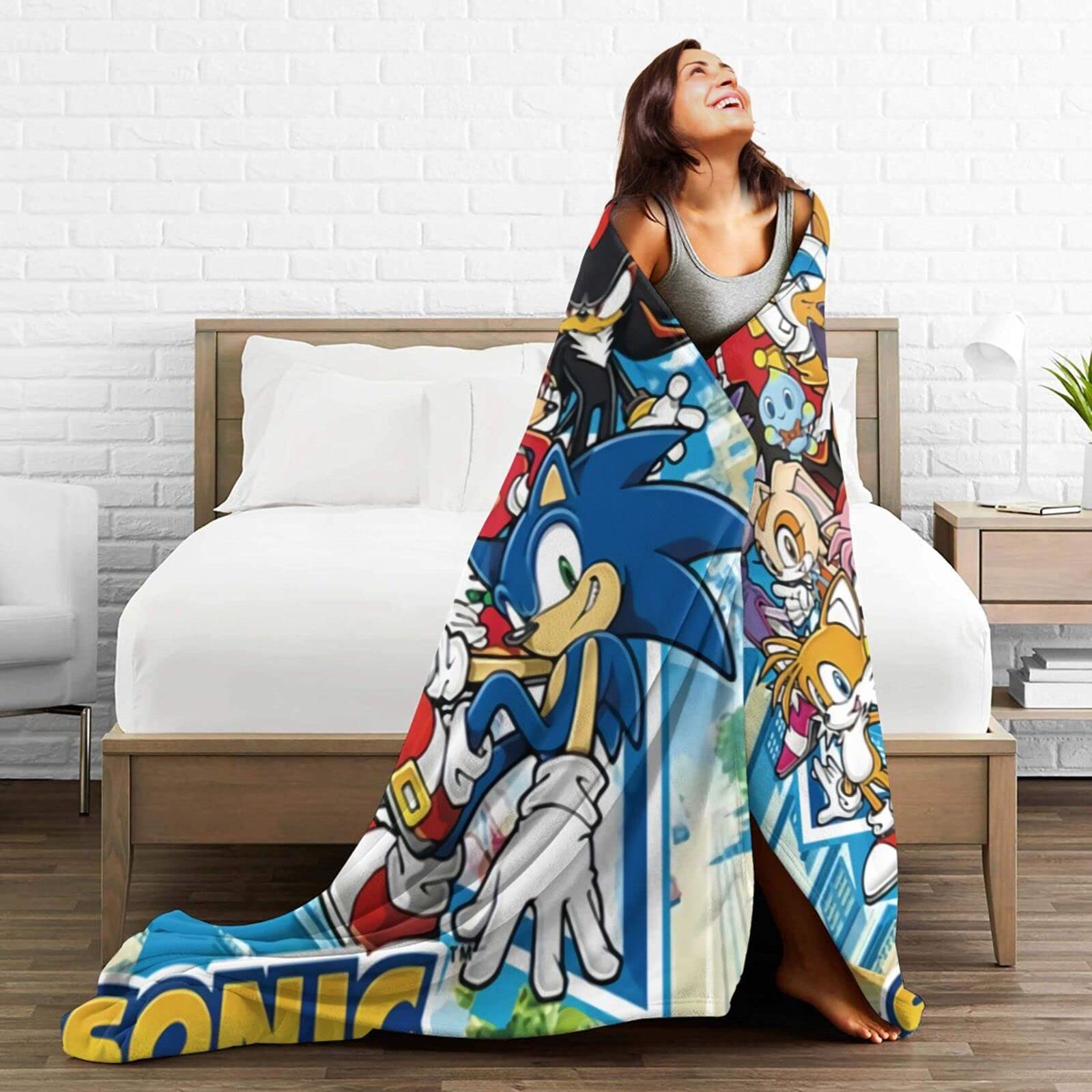 Longview Game Blanket Ultra-Soft Flannel Throw Blanket Cartoon Blankets Light Weight Bed Couch Living Room for Boys Grils 50''X40''