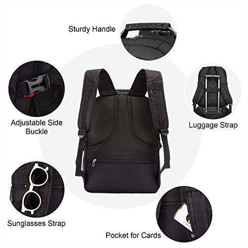 LOVEVOOK Travel Laptop Backpack Waterproof Anti Theft Backpack with Lock and USB Large 17 inch Computer Travel Backpack with 3 Packing Cubes for Men Women(17 inch,Black)
