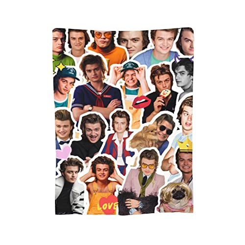 Throw Blankets Joe Keery Steve Harrington Blanket Bedding Blankets Sofa Blankets Flannel Blankets Air Conditioning Blanket Fans Gifts 50"X40"