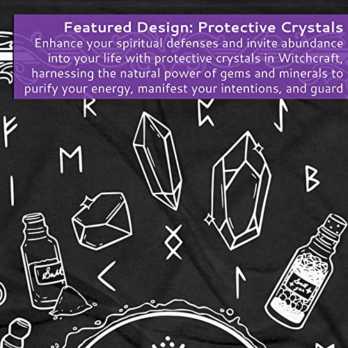 SpellCloth - Protection Magic Blanket, Perfect for Witchy Gifts, Witchy Room Decor, Wiccan Decor, and Witch Stuff Like Witch Bedding, Witch Throw, and Tapestry for Bedroom