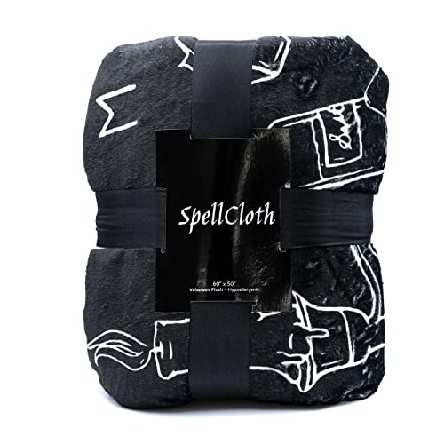 SpellCloth - Protection Magic Blanket, Perfect for Witchy Gifts, Witchy Room Decor, Wiccan Decor, and Witch Stuff Like Witch Bedding, Witch Throw, and Tapestry for Bedroom
