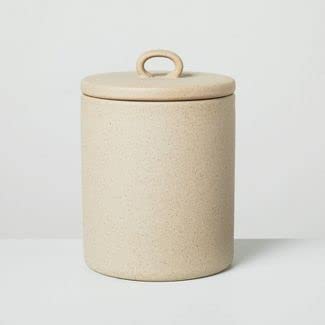 Hearth & Hand with Magnolia Sandy Textured Ceramic Bath Canister Natural Medium 5.75"