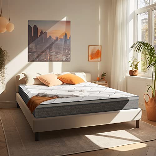 Natsukage 10 Inch Twin Mattress Hybrid Mattress Cooling Gel Infused Memory Foam and Pocket Innerspring Mattress Bed in a Box CertiPUR-US Certified