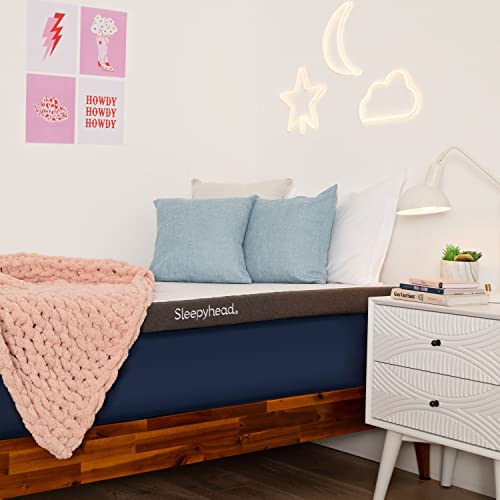 Sleepyhead 3-Inch Twin XL Mattress Topper - Gel-Infused Memory Foam Topper with Washable Cover - College Dorm Room Essential (Twin XL, 3'' Gel Topper)
