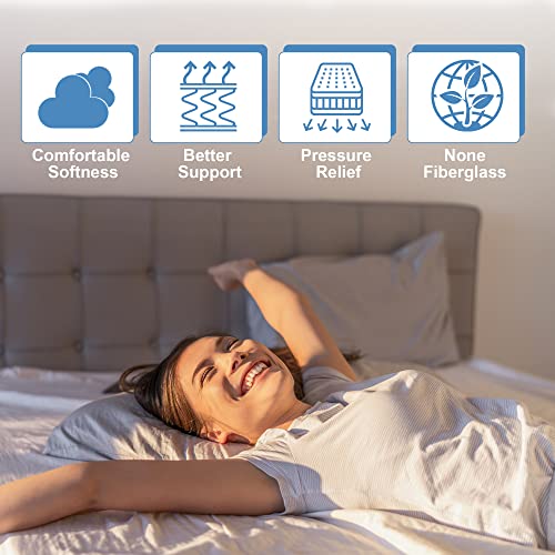 Natsukage 10 Inch Twin Mattress Hybrid Mattress Cooling Gel Infused Memory Foam and Pocket Innerspring Mattress Bed in a Box CertiPUR-US Certified