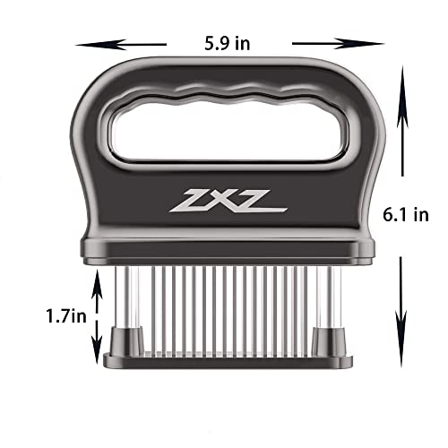 ZXZ Meat Tenderizer, 48 Stainless Steel Sharp Needle Blade, Heavy Duty Cooking Tool for Tenderizing Beef, Turkey, Chicken, Steak, Veal, Pork, Fish, Christmas Cooking Set