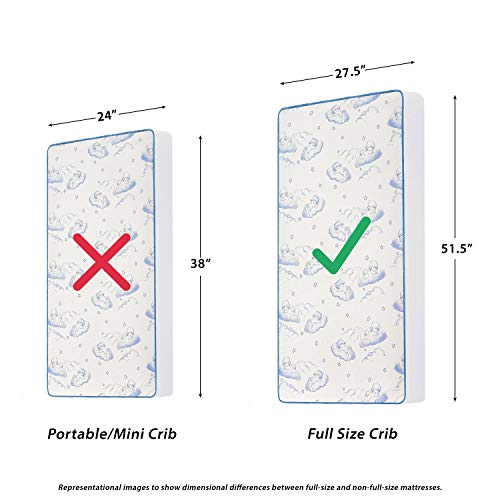 Dream On Me Breathable Foam Crib and Toddler Bed Standard Mattress, 5 Inch I Green Guard Gold Certified