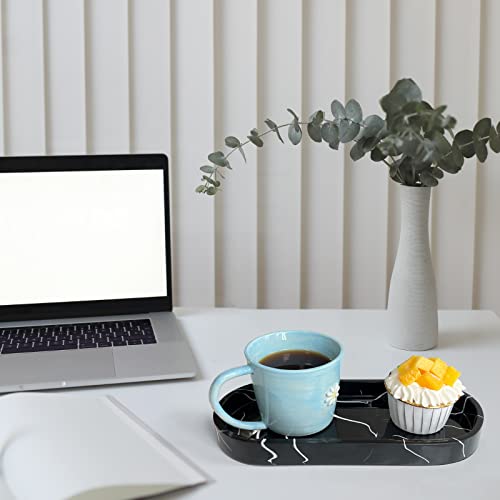 Bathroom Vanity Tray, 2 Pack Acrylic Qtip Holder Dispenser Canister Apothecary Jars with Lid,Bathroom Tray Organizer Storage for Perfume Jewelry Candle Cotton Ball Cotton Swab Cotton Round Pads