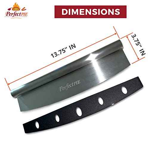 THE PERFECT PIE Premium Pizza Peel 12" x 14" Aluminum Pizza Paddle with Foldable Handle for Storage and 14β Rocker Cutter with Protective Cover. Gourmet Spatula and Cutter Set for Homemade Pizza.