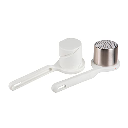 Joseph Joseph Helix Potato Ricer Masher Ergonomic Twist-Action Hand Manual Stainless Steel For Mashed Potato, White