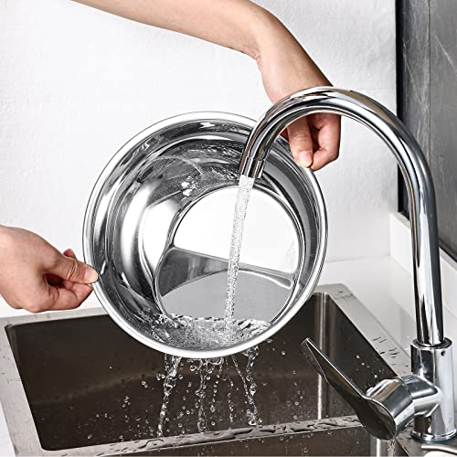 Joyoldelf Stainless Steel Rice Washing Bowl, Versatile 3-In-1 Colander and Kitchen Strainer with Side Drainers for Rice, Vegetables & Fruit