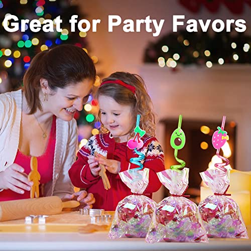 24 Citrus Fruit Drinking Straws with 2 PCS Straws Cleaning Brush for Tutti Fruity Birthday Pineapple Strawberry Tropical Party Supplies Favors