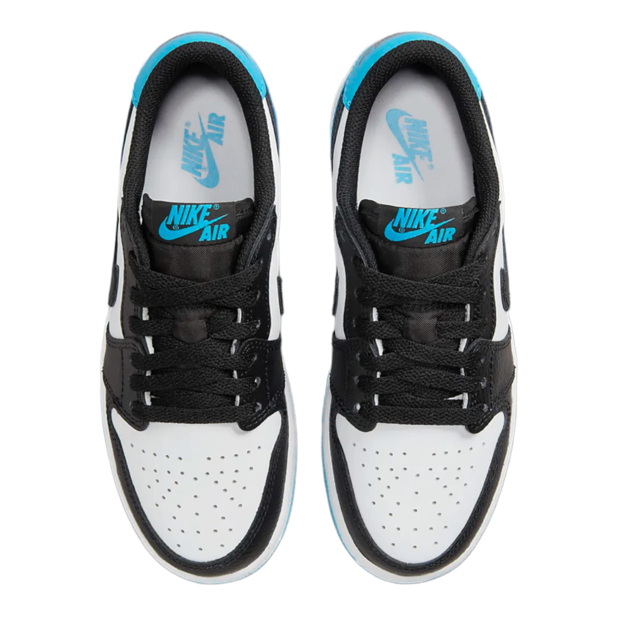 Jordan 1 Low OG Grade Schoo White/DK Powder Blue-Black CZ0858-104 7Y