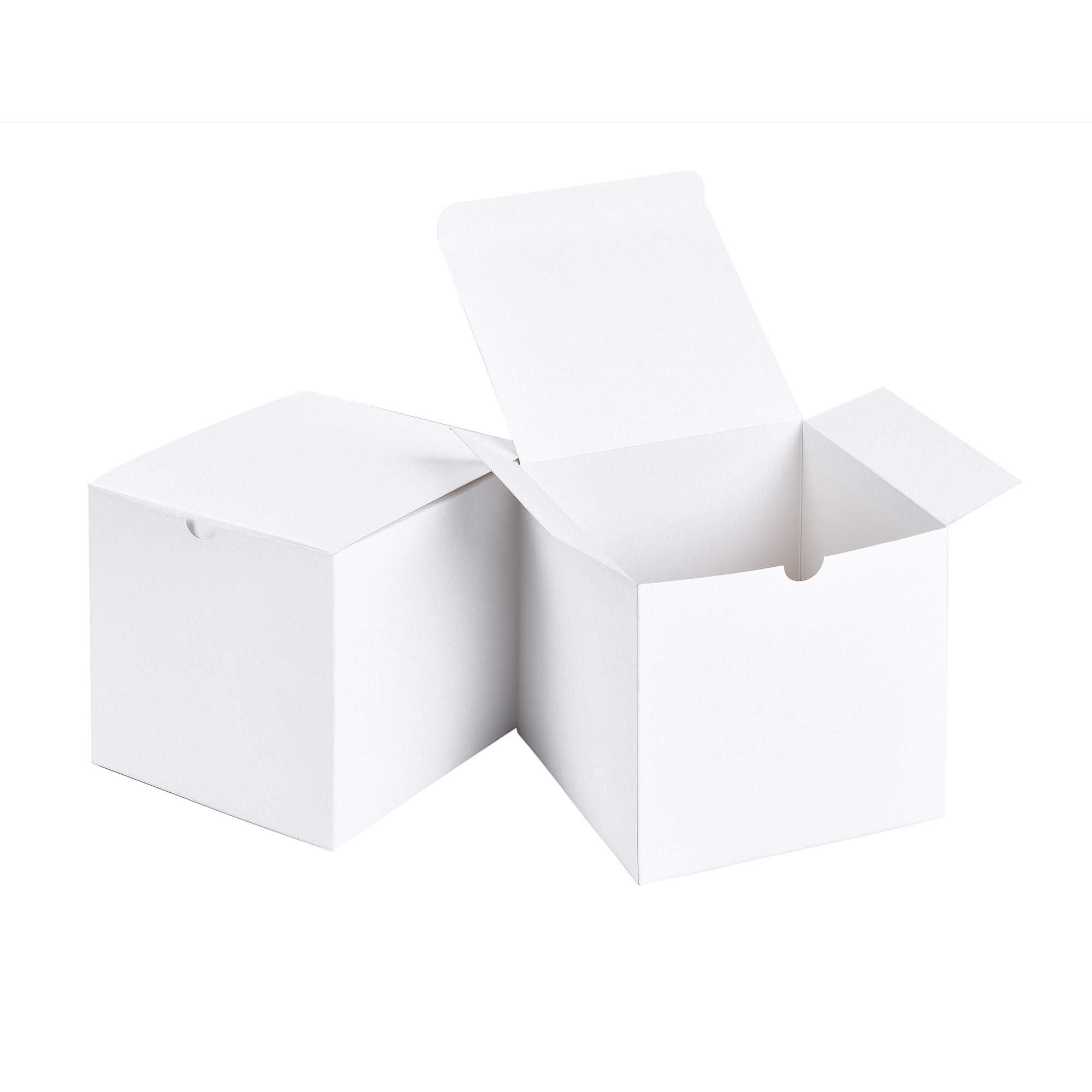 SHIPKEY 10PCS White Gift Boxes with Lids | 5x5x5 Inch Durable Square Gift Boxes | Gift Box for Wedding, Christmas, Holidays, Birthdays and All Other Occasions