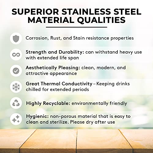 BREKX Stainless-Steel Ice Bucket & Beverage Tub for Parties, Hammered Stainless Steel Finish, Leak-Proof, Rust-Proof, with Handles - 15 Quarts