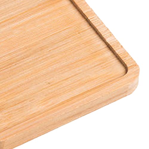 Leefasy 2Pieces Wooden Vanity Tray, Soap Dispenser Tray Pedestal Stand Countertop Organizer Holder Soap Holder Bathroom Tray, for Kitchen Sink Bathroom Home, Round and Square