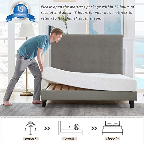 UMATRU Full Size Mattress, 8 inch Gel Memory Foam Mattress for Cooling Sleep, Breathable Bed Mattress in a Box, Medium Firm Feel with Motion Isolating, CertiPUR-US Certified (Full)