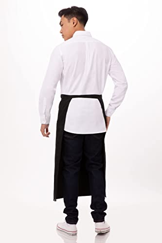 Chef Works unisex adult Two Pocket Bistro Apron apparel accessories, Black, One Size US