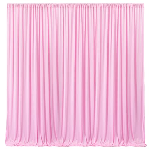 Pink Backdrop Curtain 2 Panels for Wedding Birthday Party Decoration Photography Props Baby Shower Engagement Graduation Prom Dessert Table Photo Booth Drapes 5 ft * 7 ft