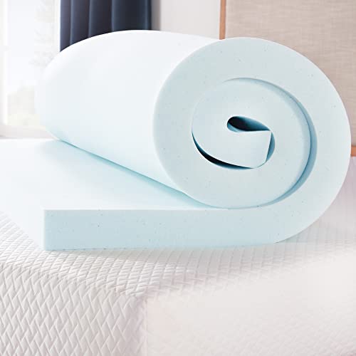 3 Inch Memory Foam Mattress Topper, Gel Infused Queen Mattress Topper, CertiPUR-US Certified