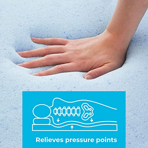 3 Inch Memory Foam Mattress Topper, Gel Infused Queen Mattress Topper, CertiPUR-US Certified