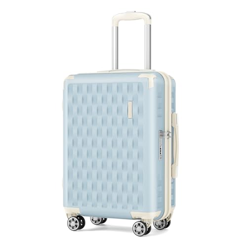 Melalenia Carry on Luggage 20 Inch Airline Approved, Hard Sided Luggage Sets with Spinner Wheels and TSA Lock,Travel Carry on Suitcase Set for Women