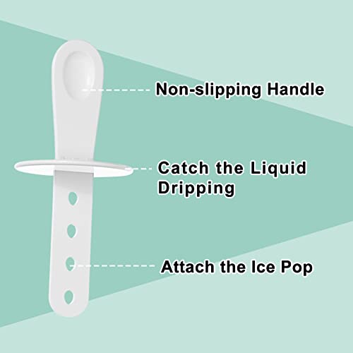 Korlon Popsicles Molds, Collapsible Silicone Baby Popsicle Molds Maker for Kids & Adults, Easy Release Ice Pop Molds with Stick, Funnel & Brush for Making Homemade Popsicles and Ice Cubes