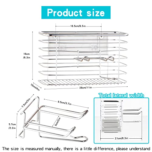 YQh Hair Tool Organizer,Hair Dryer Holder,Hair Styling Tool Organizer Basket for Bathroom,Stainless Steel Hair Dryer Holder Storage,Wall Mounted Tool Organizer Storage Basket for Hair Drye