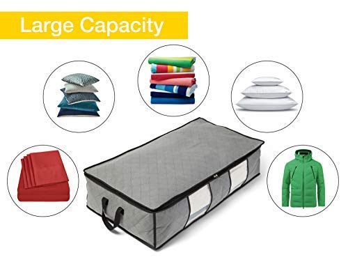 Lantanna Home - Set of 2 - Premium Underbed Storage - Space Saving - Bedroom Storage Bag Shoe/Clothing/Blanket/Quilt - Foldable Organizer - Lightweight Organizer - Closet container - Shoe Storage