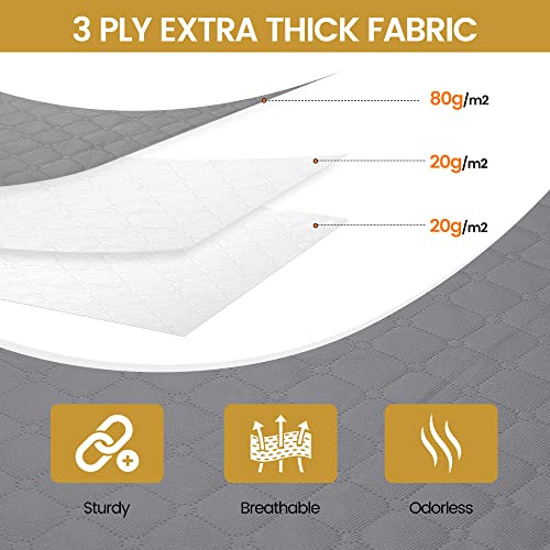 FORCTIBULL Large Storage Bags, Closet Organizers and Storage Bins with Lids, Storage Containers with Clear Window for Organizing Clothes Blanket Comforter Bedding Toy, 84L (3 Pack, Gray)