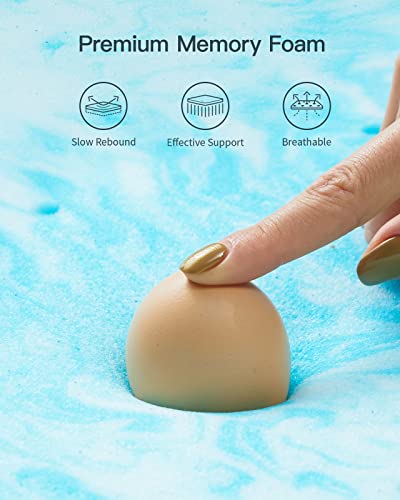 PERLECARE 3 Inch Queen Memory Foam Mattress Topper for Pressure Relief, Cooling Gel Infusion, CertiPUR-US Certified