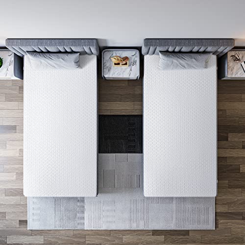 Sleepmax 3 Inch Twin Memory Foam Mattress Topper - Medium Soft Adds Comfort - Gel Infused Twin Size Foam Mattress Pad for Mattress, Foam Bed Topper with Zippered Cover