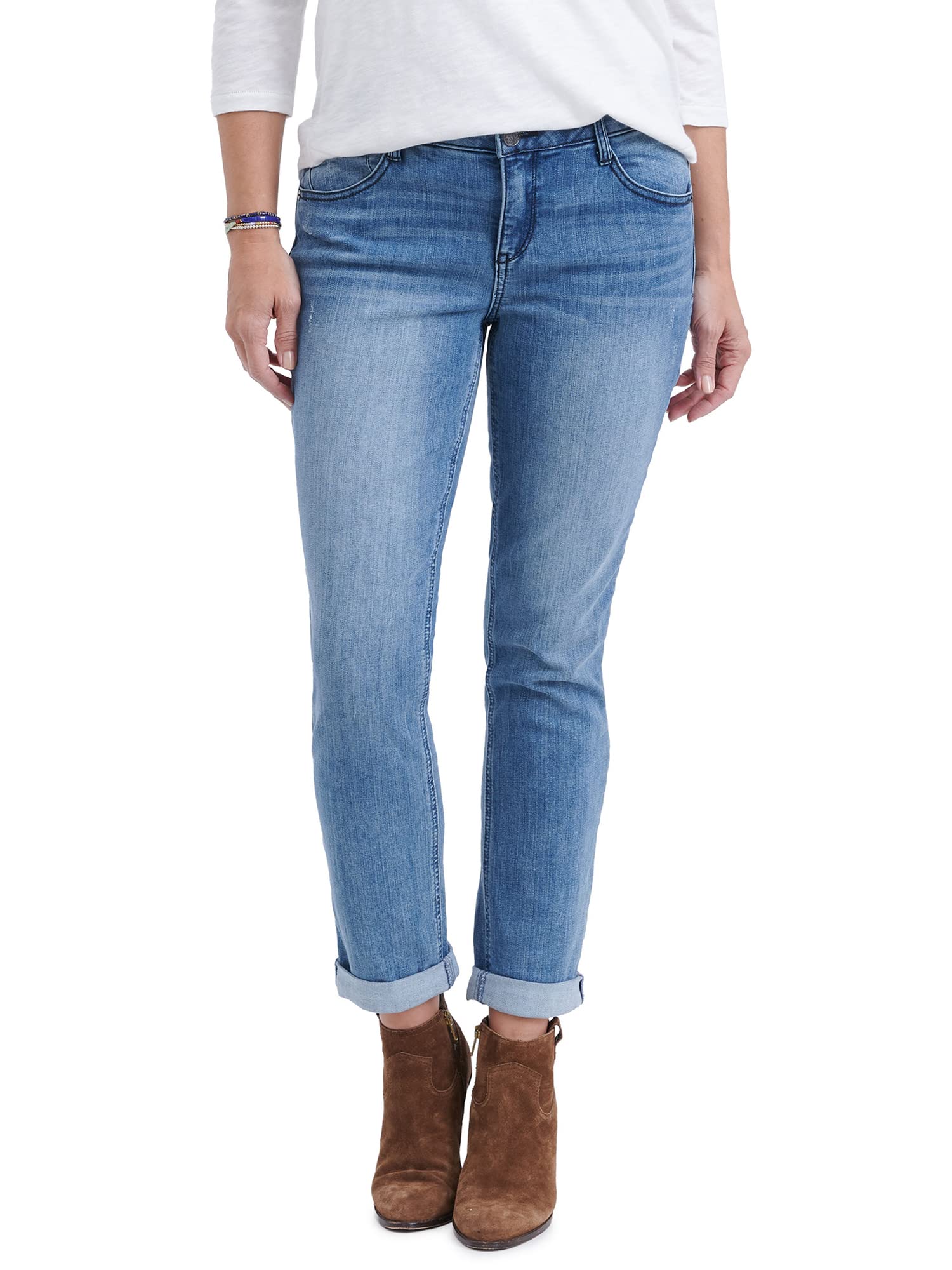 Democracy Women's Petite Ab Solution Girlfriend, Blue, 8P