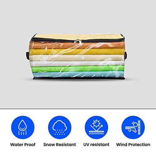 Covers & all Clear Storage Bag, Heavy Duty Clear PVC fabric, 20 mil, Multi-purpose organizer with zipper and handles (18" L x 13" W x 8" H, Pack of 3)
