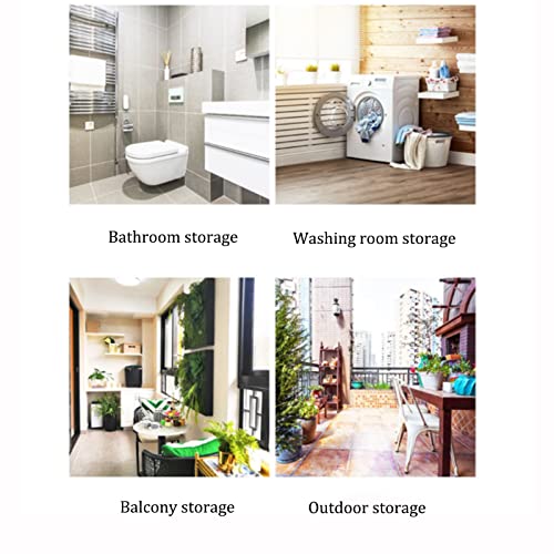 BKGDO Washer Storage Frames Floor Standing Punch Free Suitable for Over Toilet,Bathroom Space Saver 3-Tier Storage Rack,Above Washinghine Organizer,Multifunctional Laundry Room Rack/White