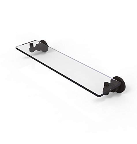 Allied Brass WS-1/22 Washing Square Collection 22 Inch Vanity Beveled Edges Glass Shelf, Oil Rubbed Bronze