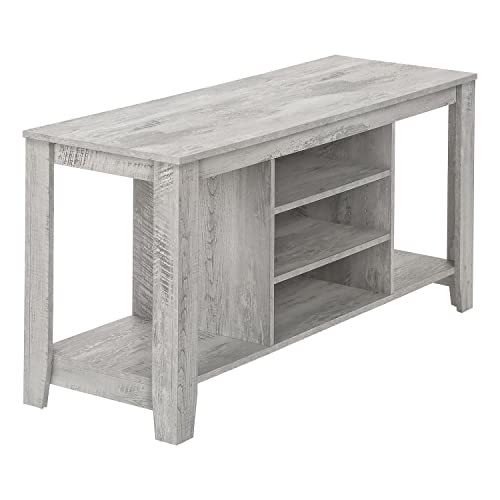 Monarch Specialties I 3564 Tv Stand, 48 Inch, Console, Media Entertainment Center, Storage Shelves, Living Room, Bedroom, Laminate, Grey, Contemporary, Modern