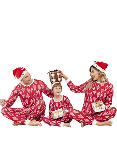 Ekouaer Matching Family Pajamas Set Christmas Pjs Holiday Sleepwear Sets Printed Long Sleeve Nightwear